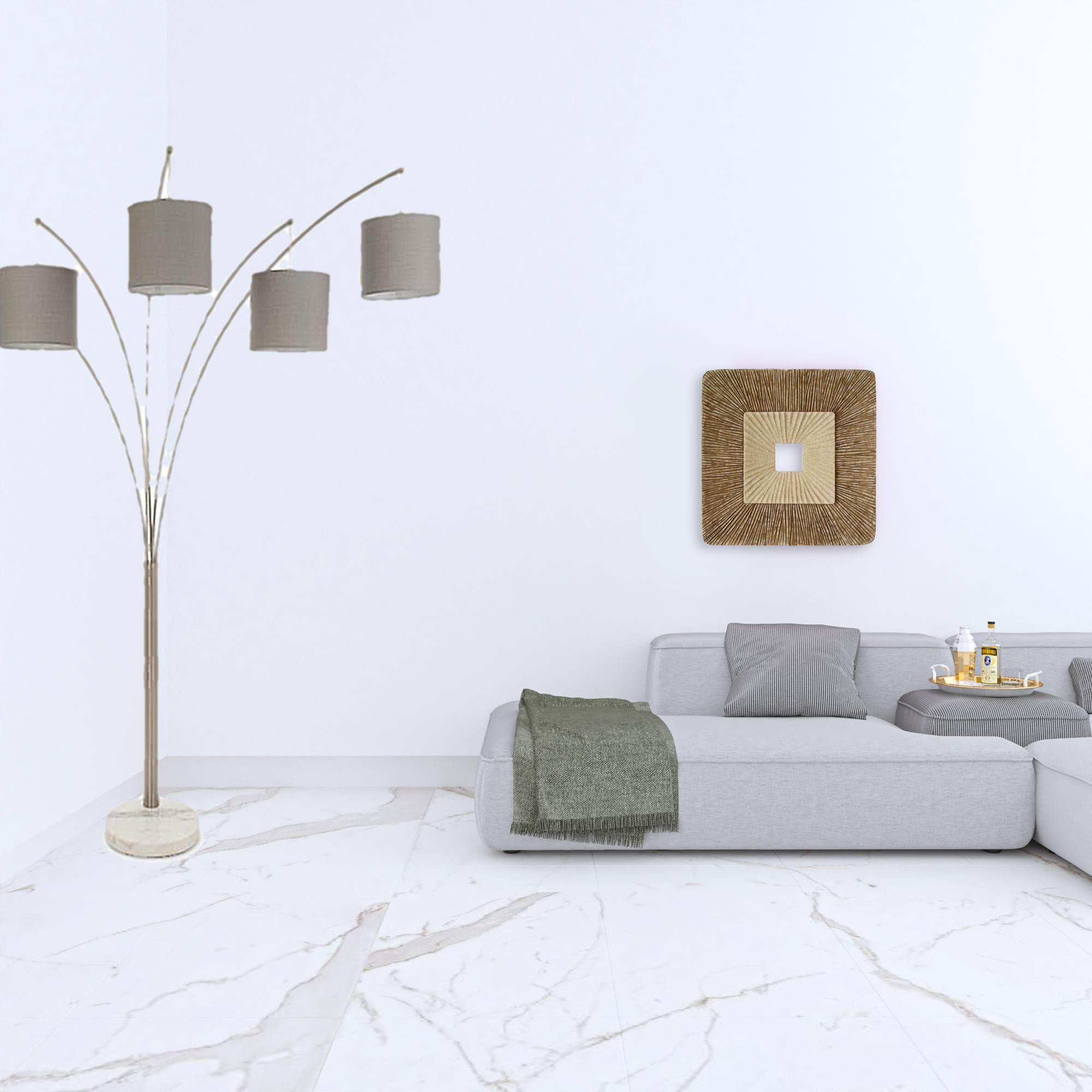 Corrigan Studio® 80" Steel Five Light Floor Lamp With Solid Color Drum ...