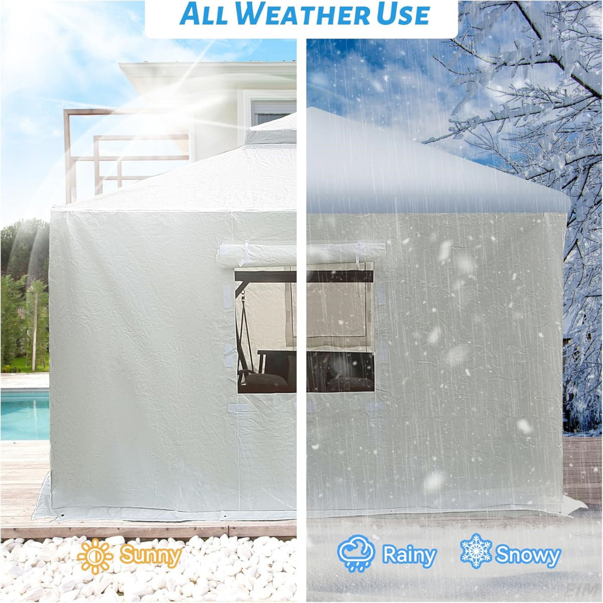 CHENGGUHENGXIN Gazebo Cover For Hardtop Gazebos, Outdoor Universal ...