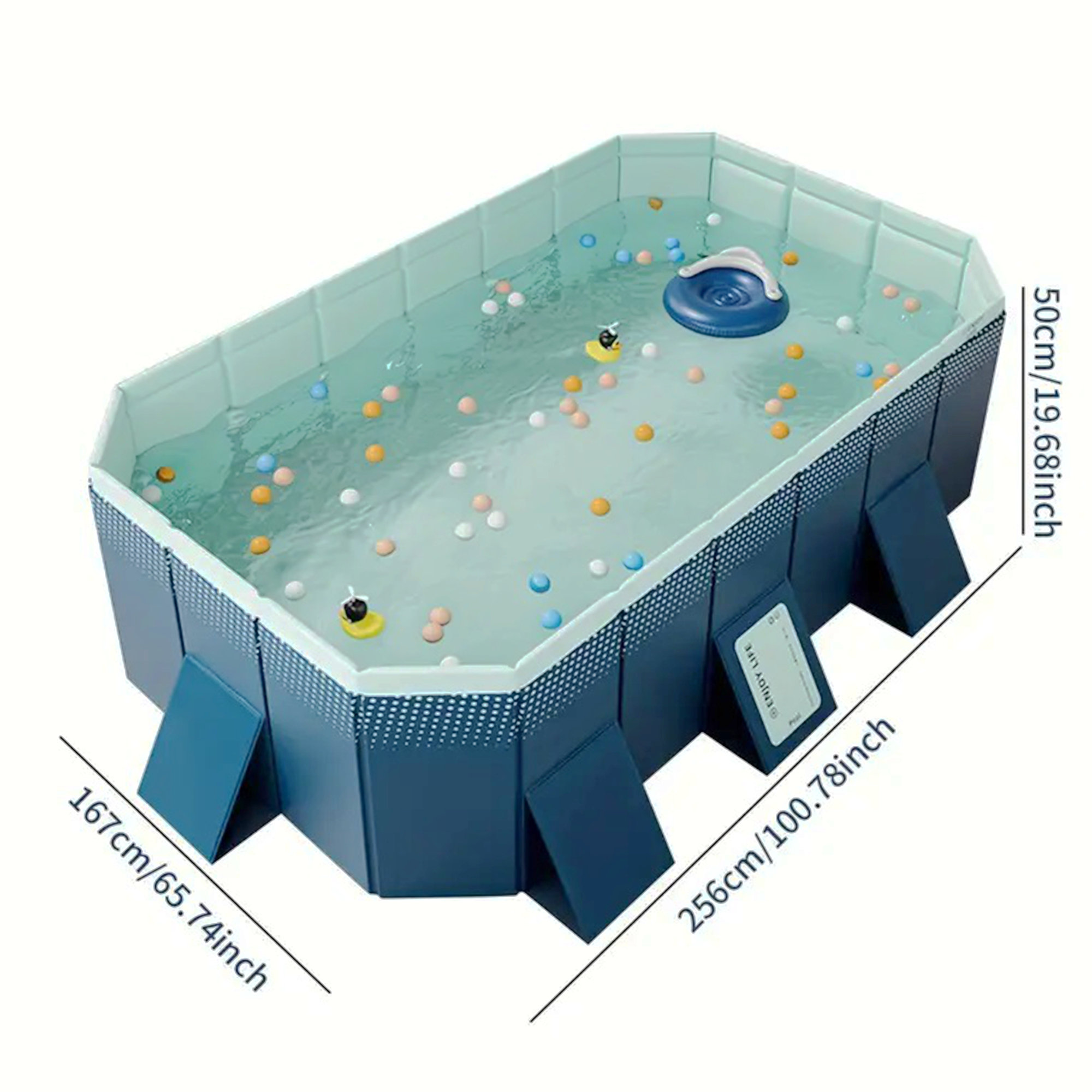 RTYUSWL Family Foldable Swimming Pool, PVC Swimming Pools Above Ground ...