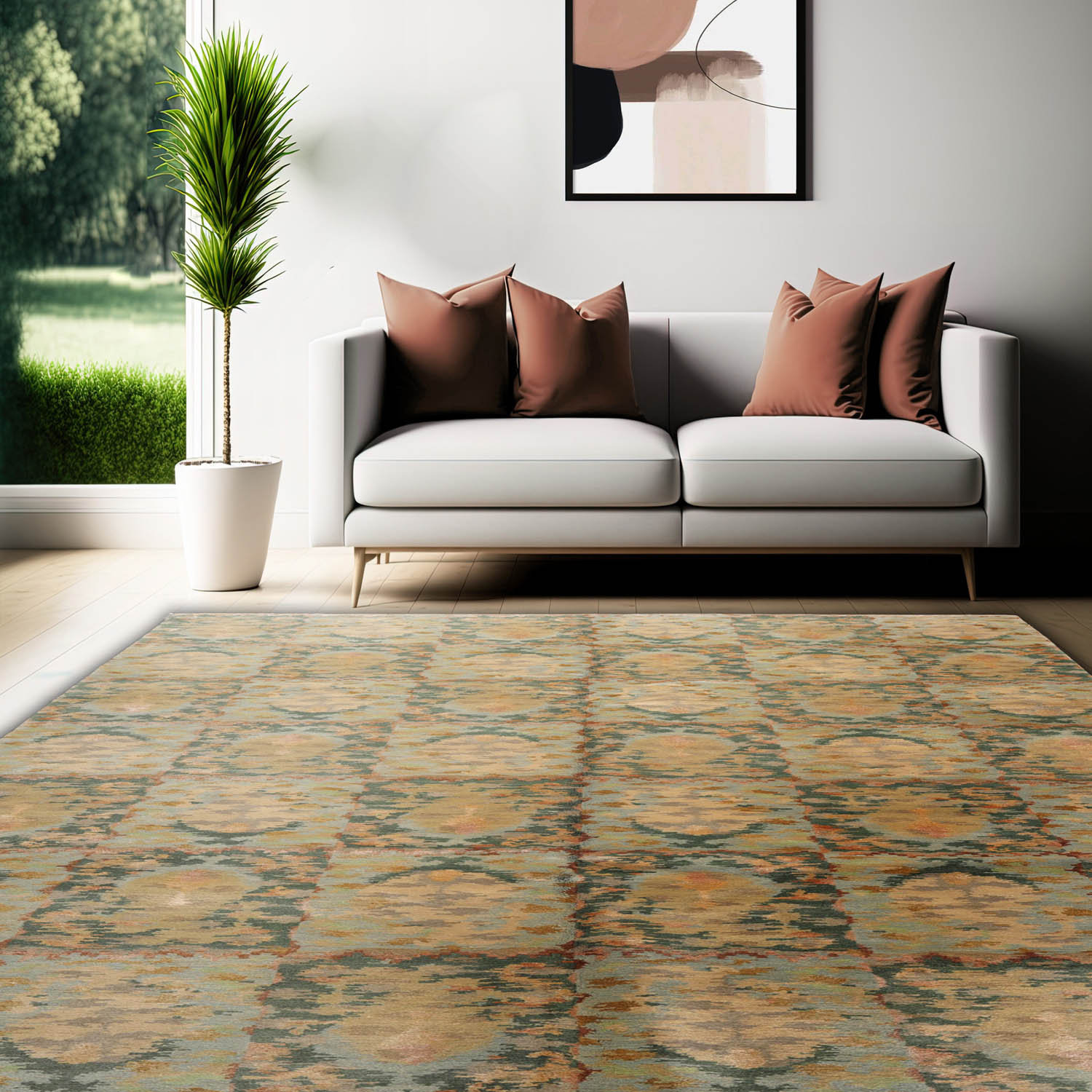 Oriental Rug of Houston One-of-a-Kind 6' x 9' Area Rug in Yellow ...