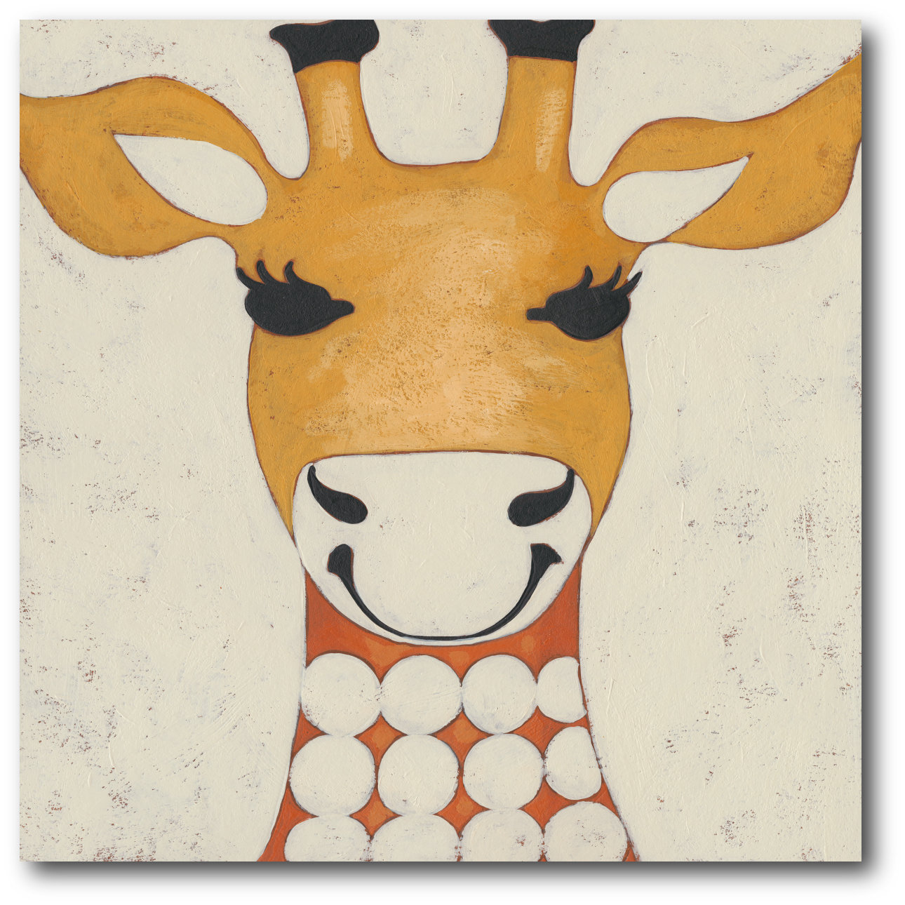 Indigo Safari Giraffe 24"X24" Gallery-Wrapped Canvas Wall Art - Wayfair ...