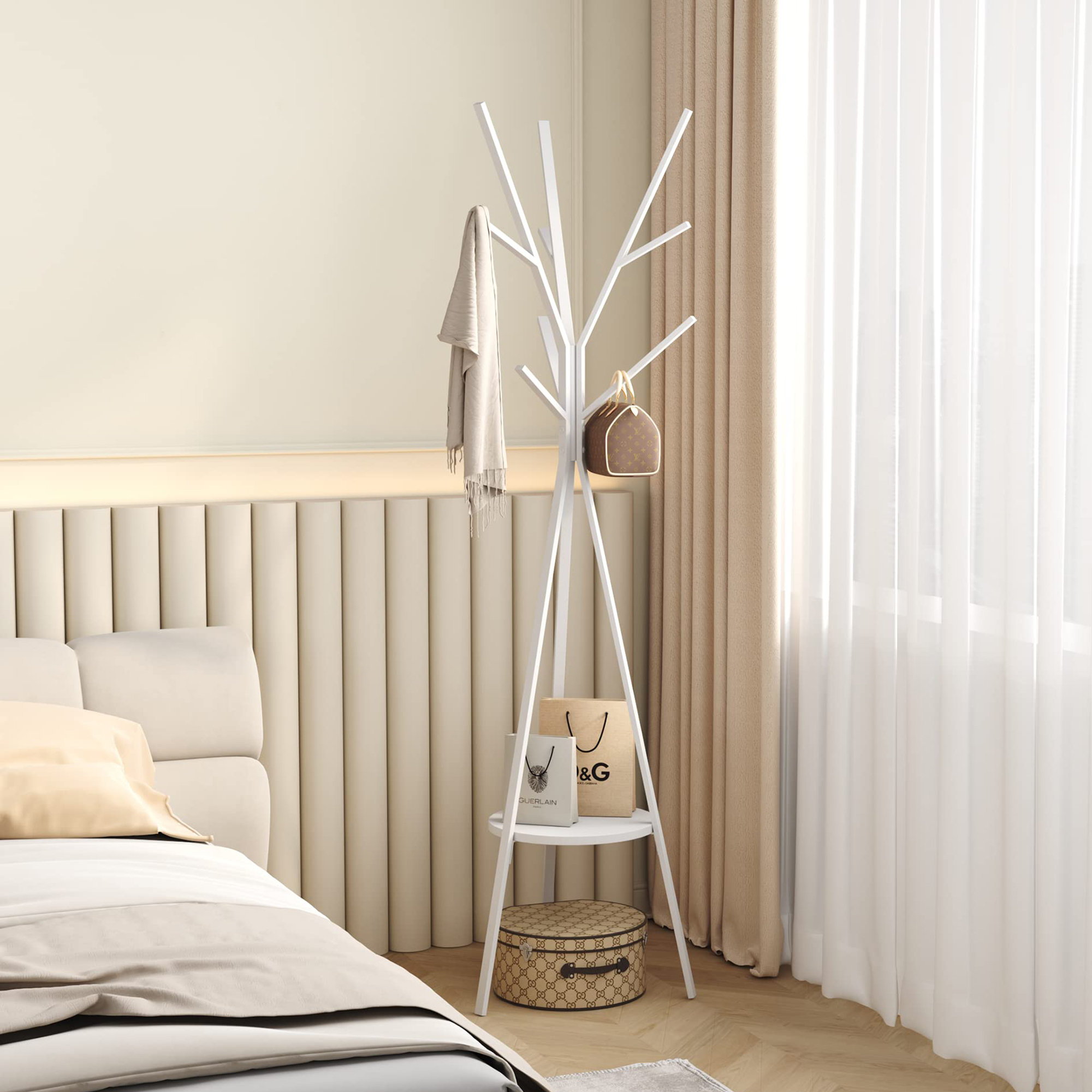 Latitude Run® Roshanda Metal Freestanding 9 - Hook Coat Rack & Reviews ...