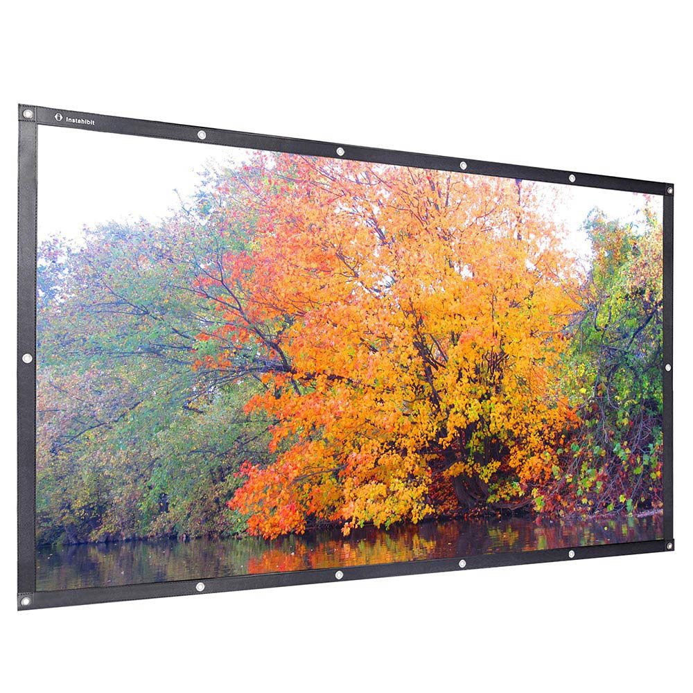 Instahibit 84" 16:9 Portable Front Projection Screen Foldable PVC 3D 4K ...