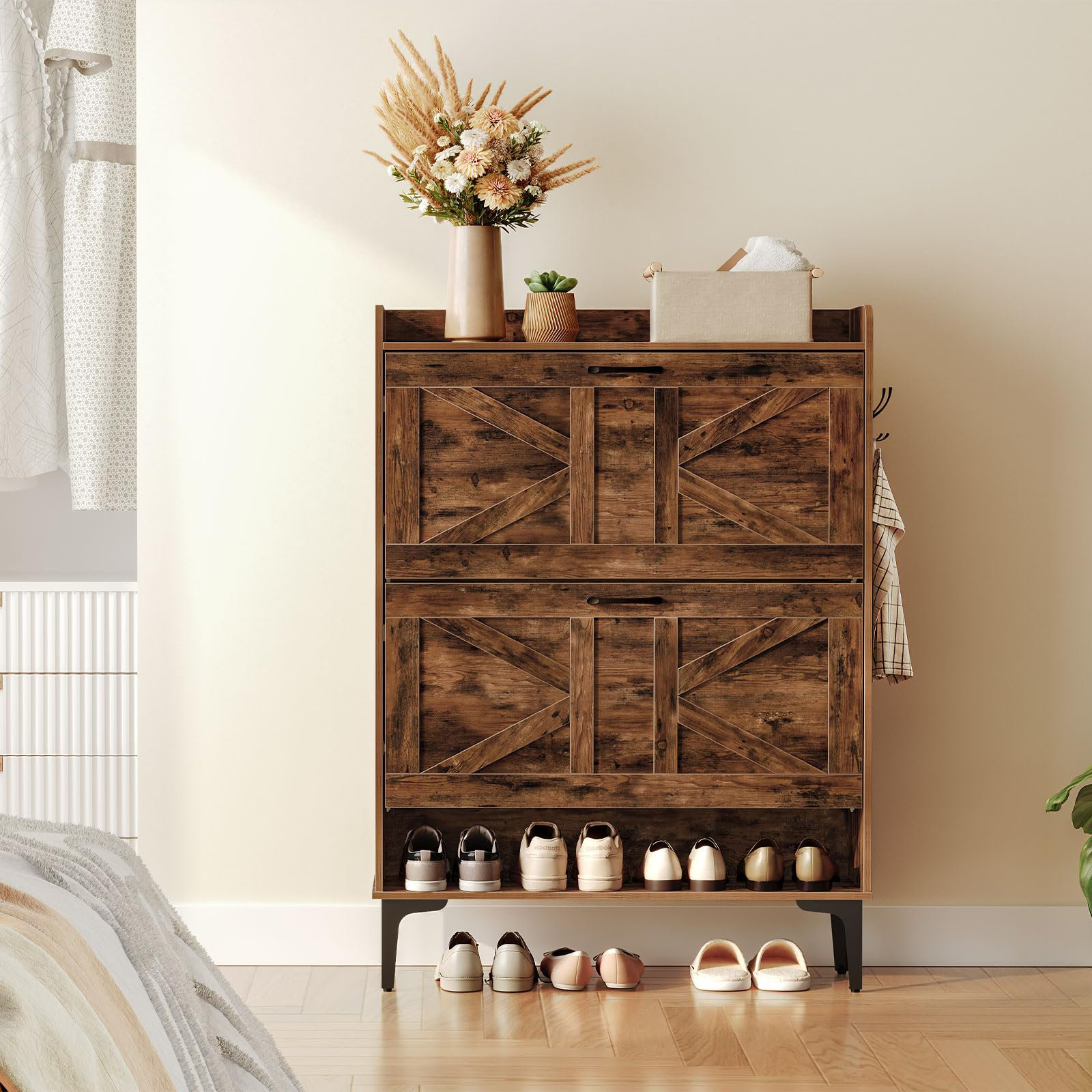 Rosalind Wheeler 32 Pair Shoe Storage Cabinet - Wayfair Canada
