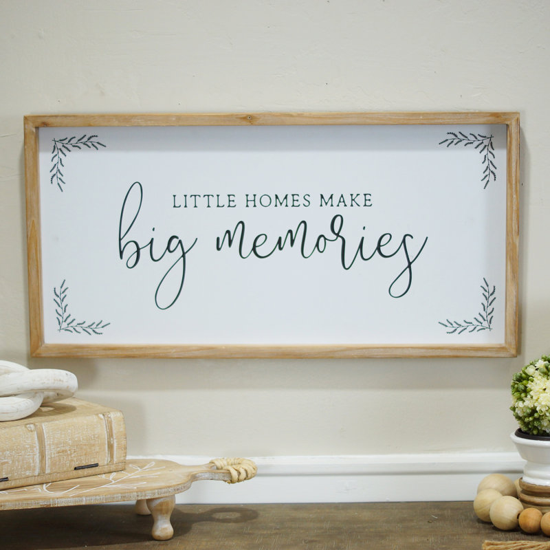 Red Barrel Studio® VIP Wood 24 in. White Big Memories Sign | Wayfair