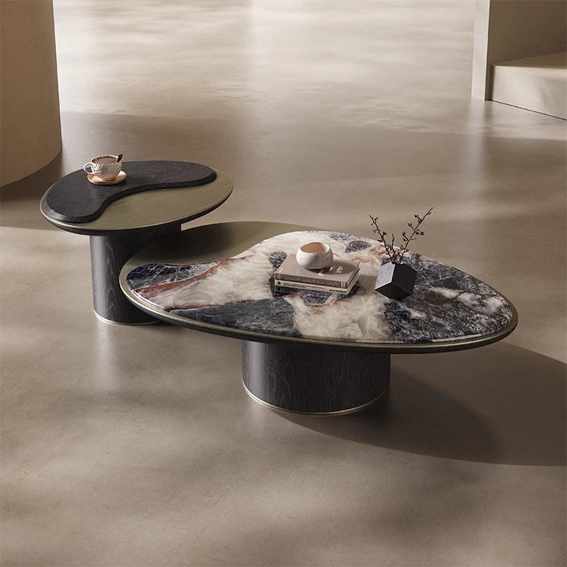 Trentastic Trails Light luxury shaped marble coffee table | Wayfair