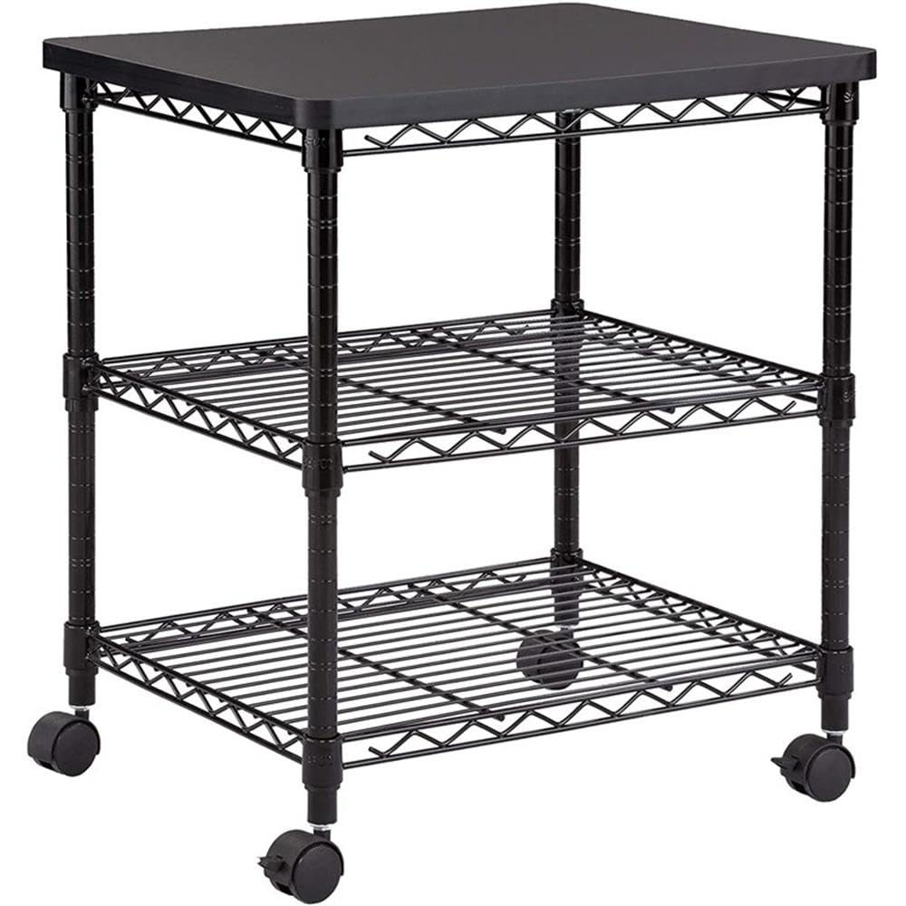 HUDSON & ASHTON LLC Three-Tier Rolling Cart Printer Stand, Mobile ...