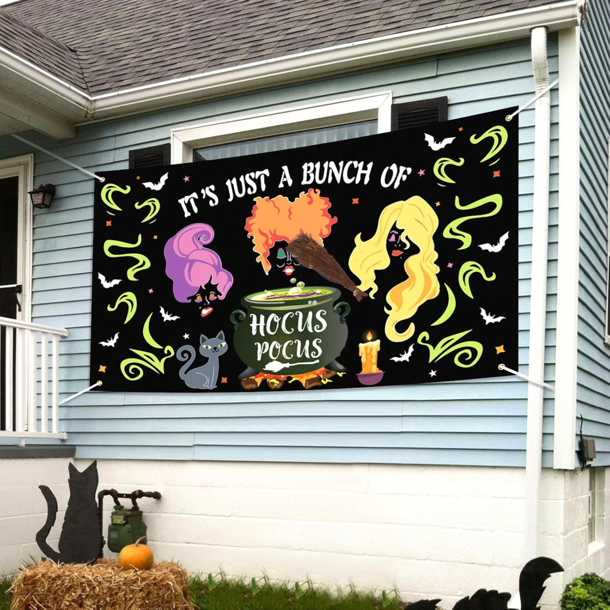 The Holiday Aisle® 3.6 X 6 FT Halloween Hocus Pocus Banner Backdrop ...