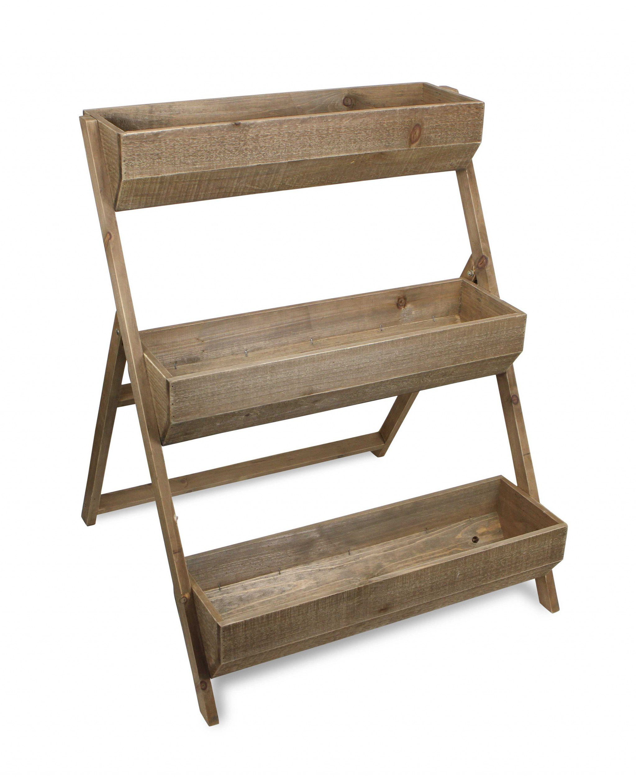 Foundry Select 3 Tier Wooden Shelves Storage Plant Stand | Wayfair