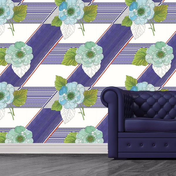 The Vintage Collection Graphic Floral 26.25' L x 27.56" W Smooth ...