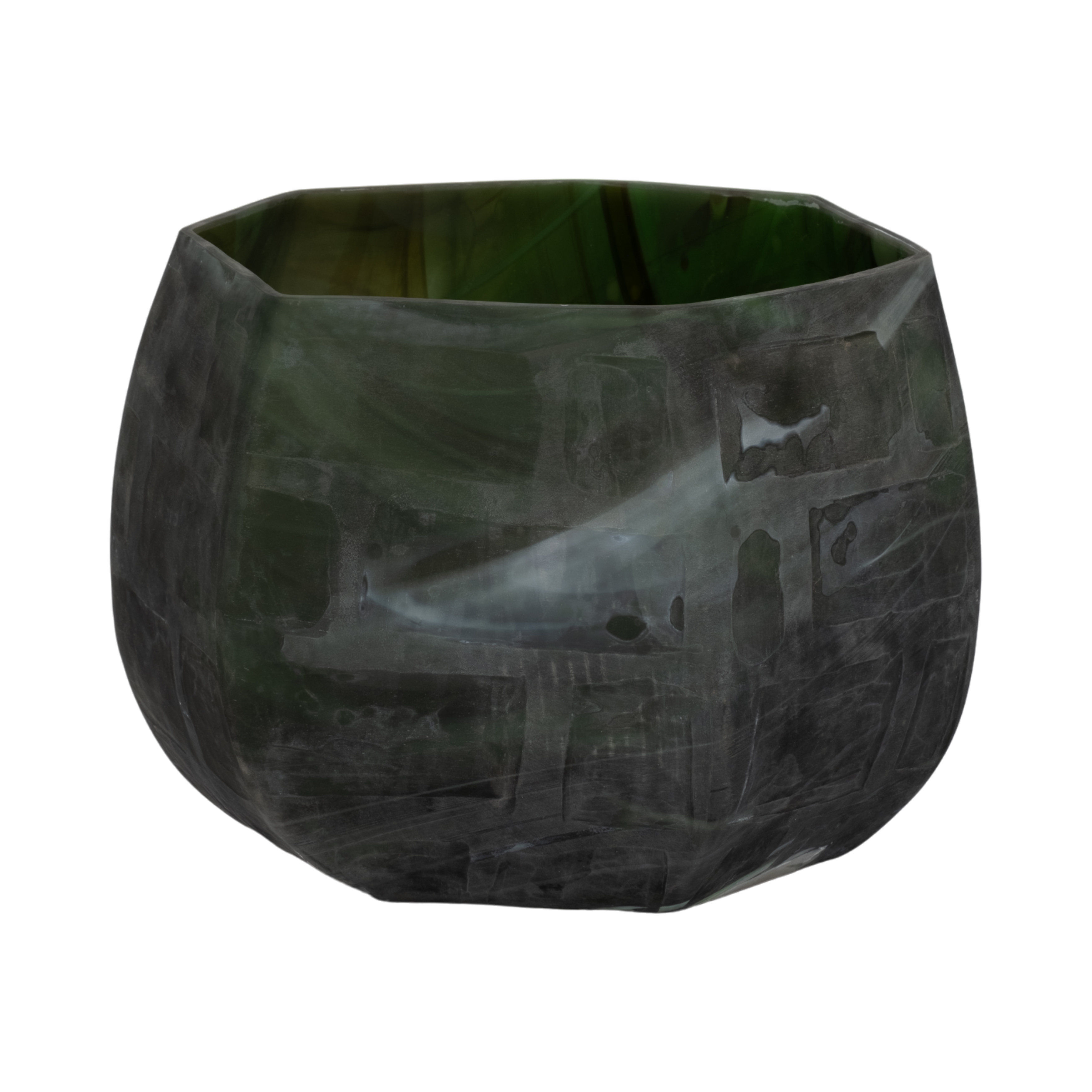 Orren Ellis Savu Medium Green Glass Vase | Wayfair