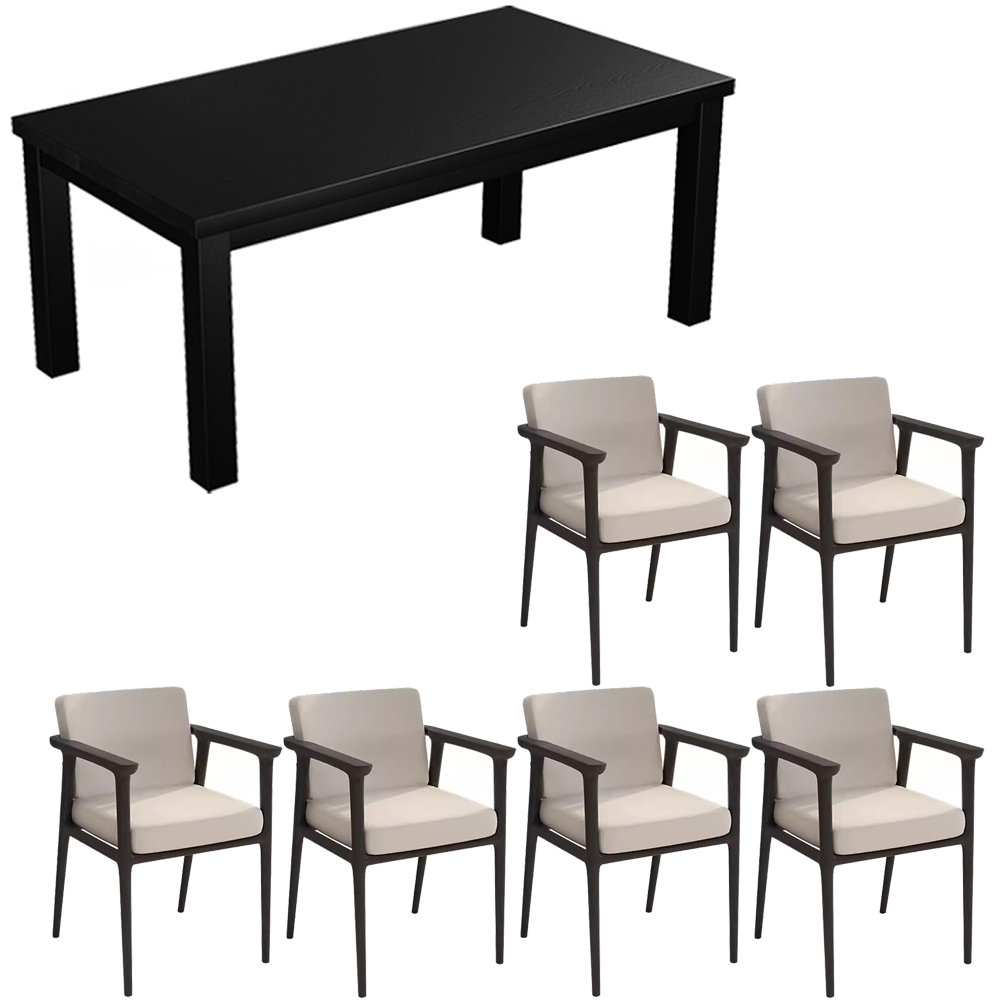 Waagy Modern all solid wood simple table set | Wayfair
