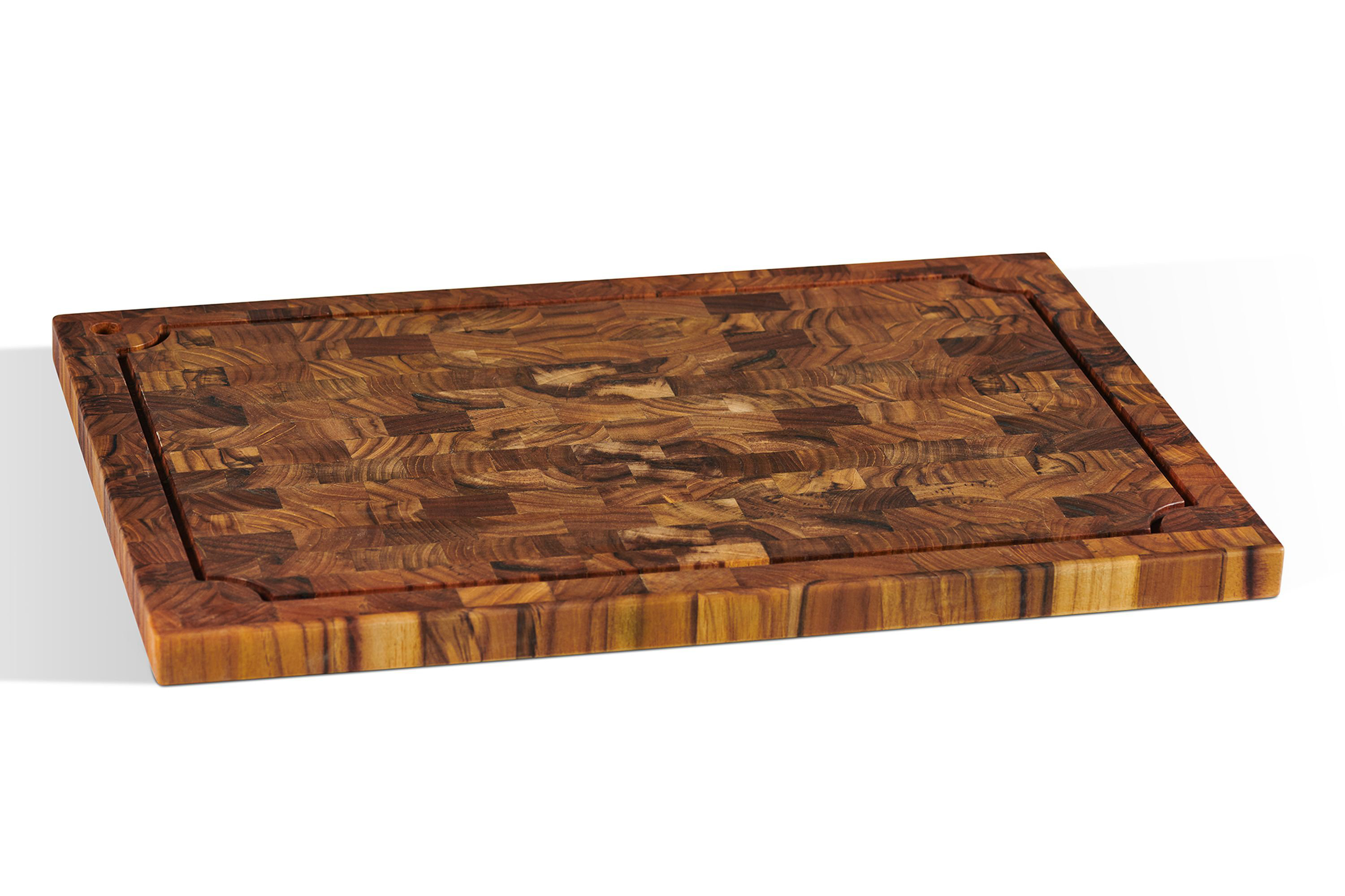 Union Rustic Everleigh Rectangular Teak Cutting Board with Juice Groove ...