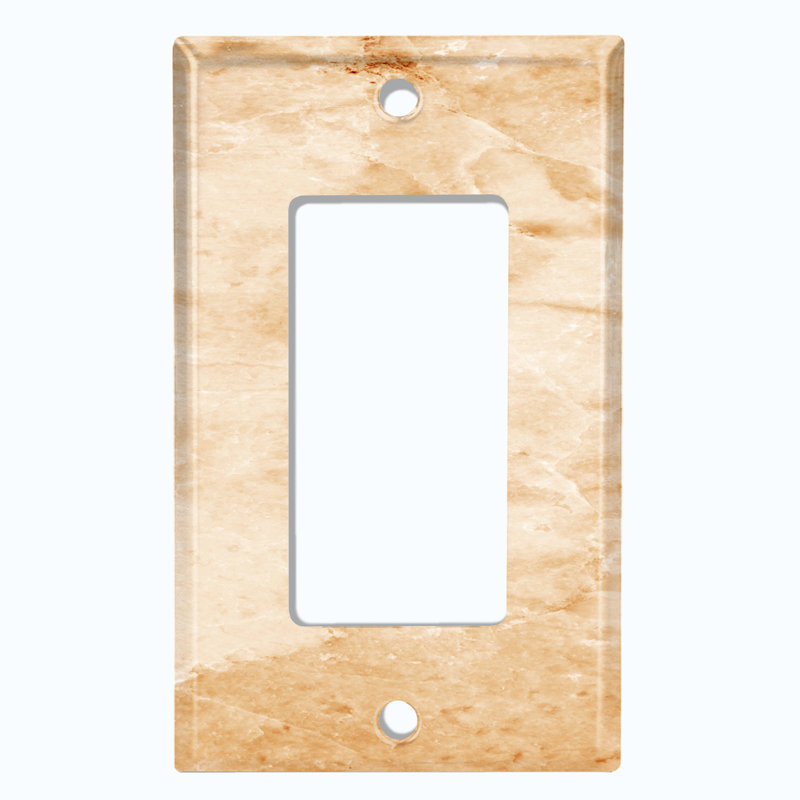 WorldAcc Marble 1-Gang Rocker Wall Plate | Wayfair