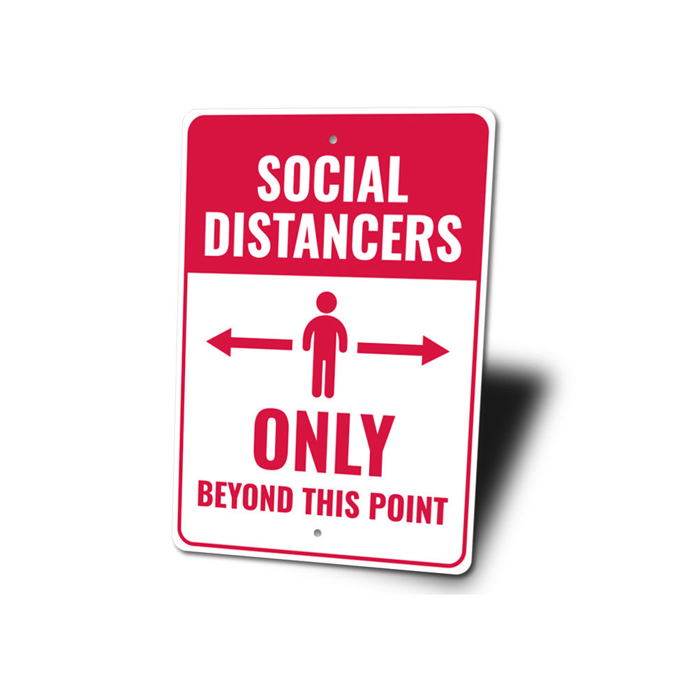Lizton Sign Shop, Inc Social Distancing Aluminum Sign | Wayfair
