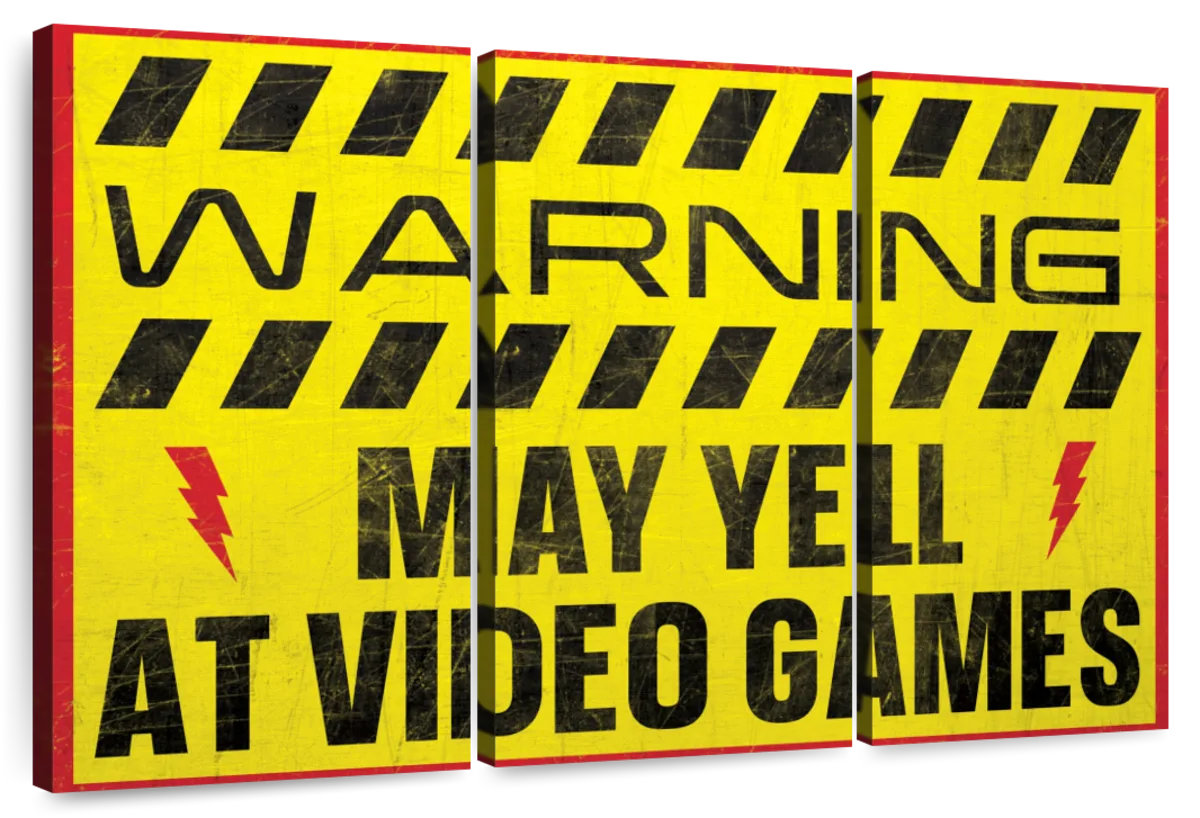 Trinx Gamer Warning Wall Sign | Wayfair