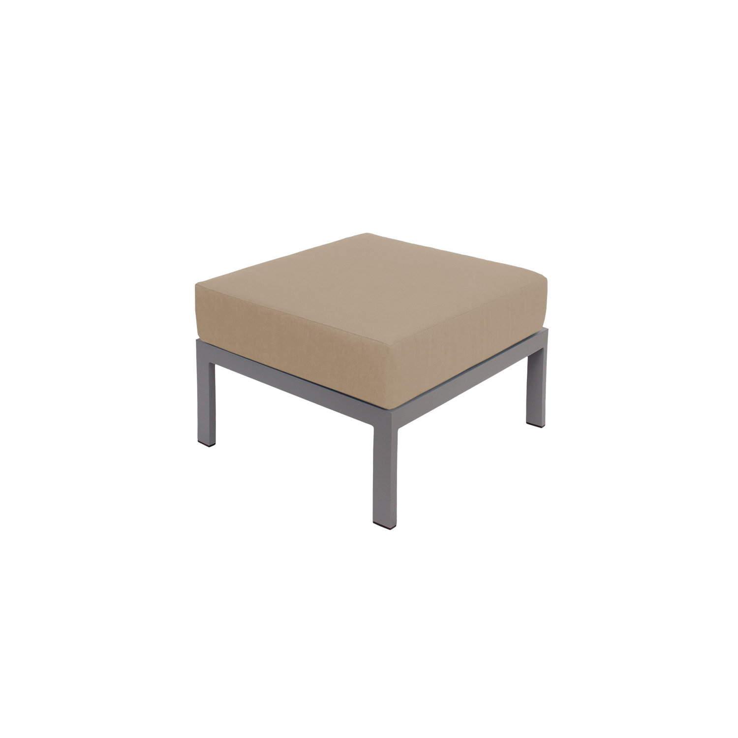 BFM Seating Belmar Metal Outdoor Ottoman with Sunbrella Cushion | Wayfair