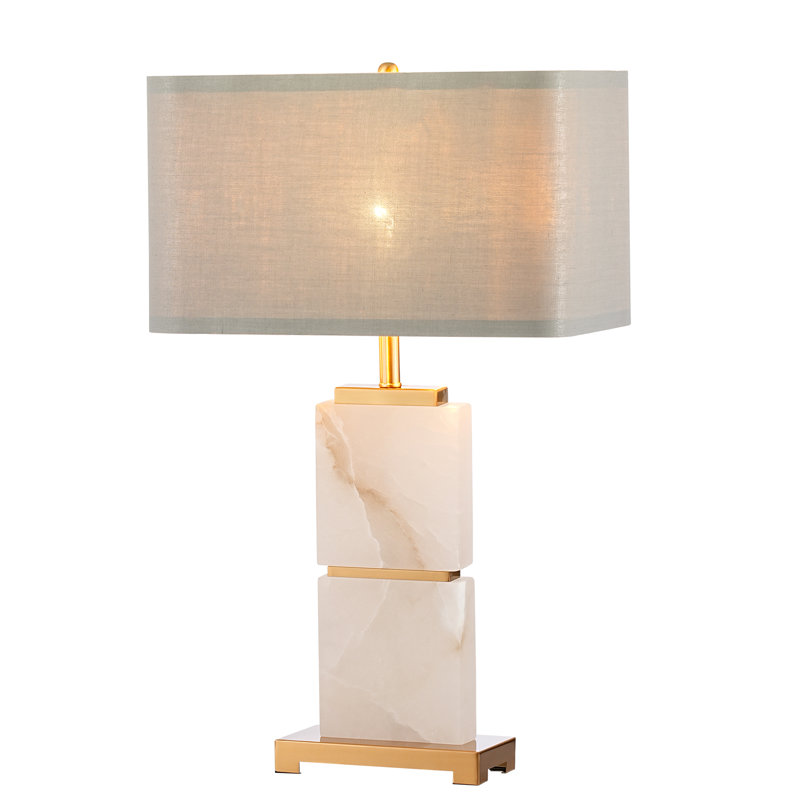 Mercer41 Tomarra Alabaster White Marble Table Lamp | Wayfair