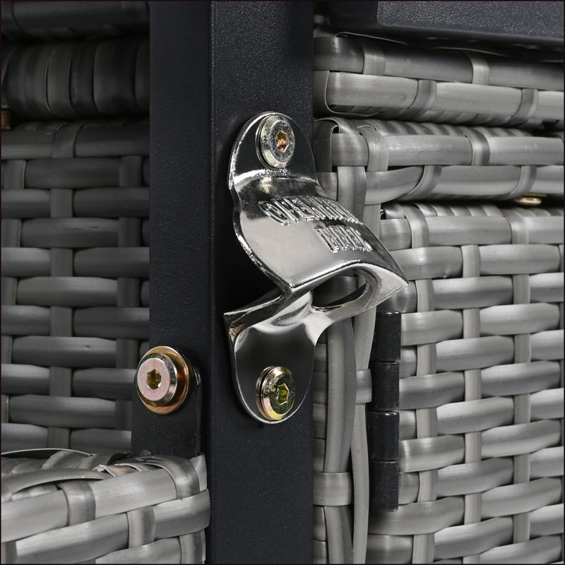 Latitude Run® Outdoor Grill Cart 52.8"W Foldable Drop Leaf Rolling ...