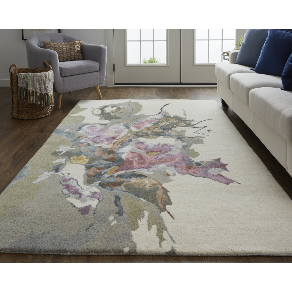 Feizy Rugs Dafney Transitional Floral & Botanical, Purple/Pink/Green ...