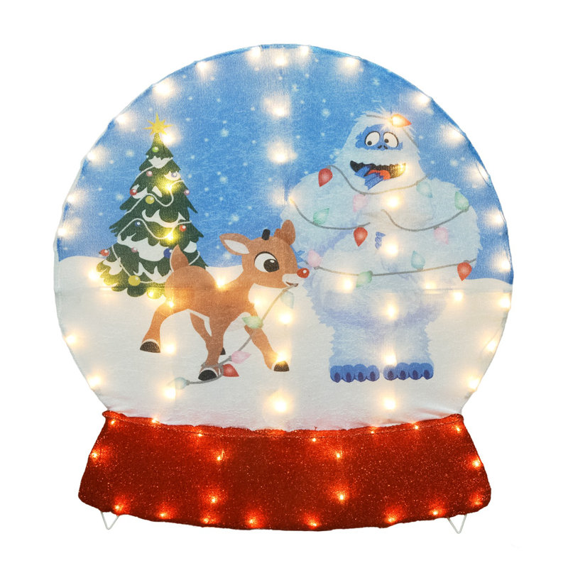 The Holiday Aisle® Snowglobe Santa/Misfits/Rudolph Lighted Display ...
