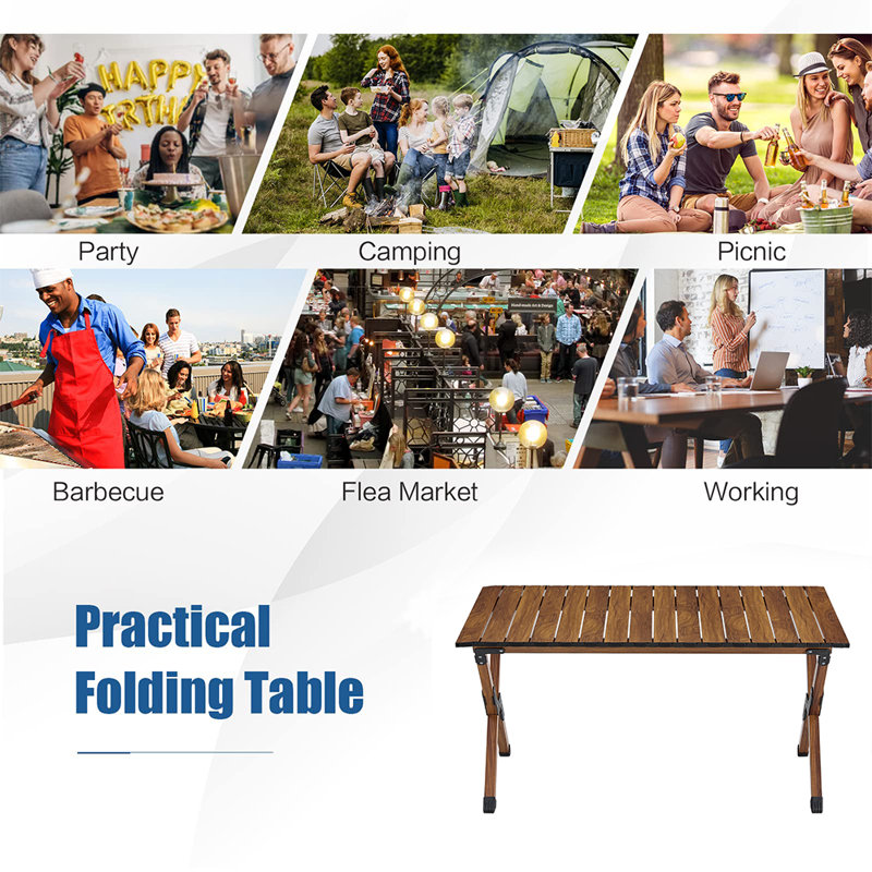 Winston Porter Anahla Folding Metal Camping Table | Wayfair