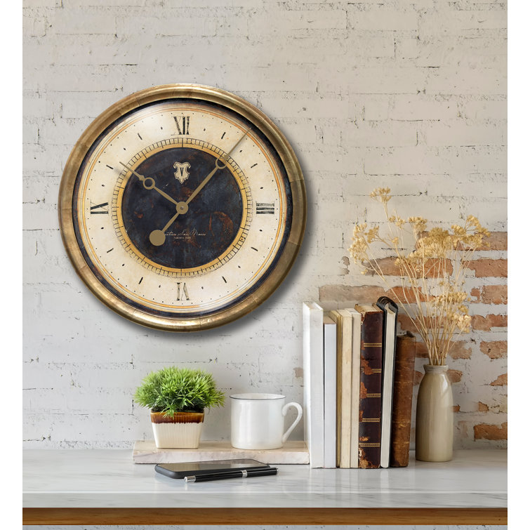 TRADEMARK TIME Metal Wall Clock & Reviews | Wayfair