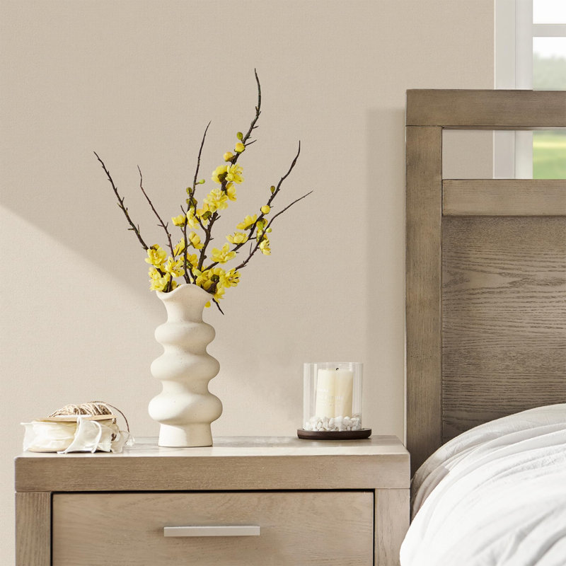 Ivy Bronx Modern Decorative White Ceramic Vases | Wayfair