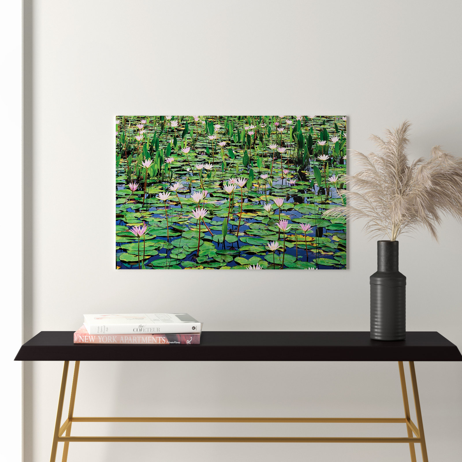 Wade Logan® Lots Of Lotus Water Lily Flowers In Pond | Wayfair