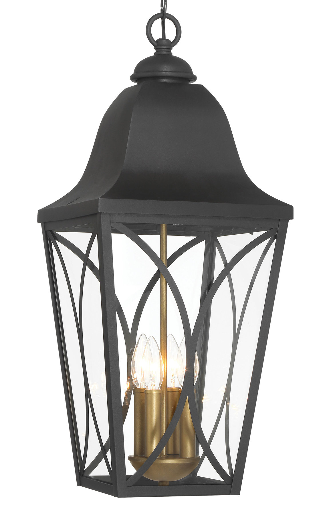 Lark Manor™ Holtzclaw - 4 Light Outdoor Pendant In Sand Coal Black ...