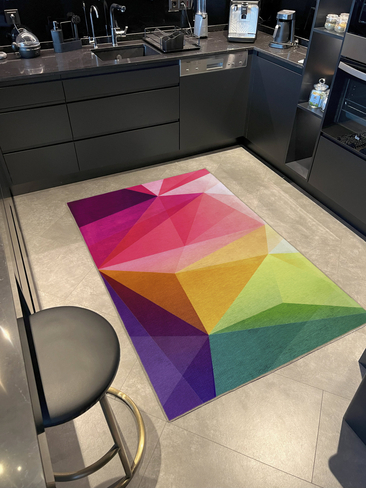 Corrigan Studio® Multi-Colored Crystal-Textured Mixed Geometric Shape ...