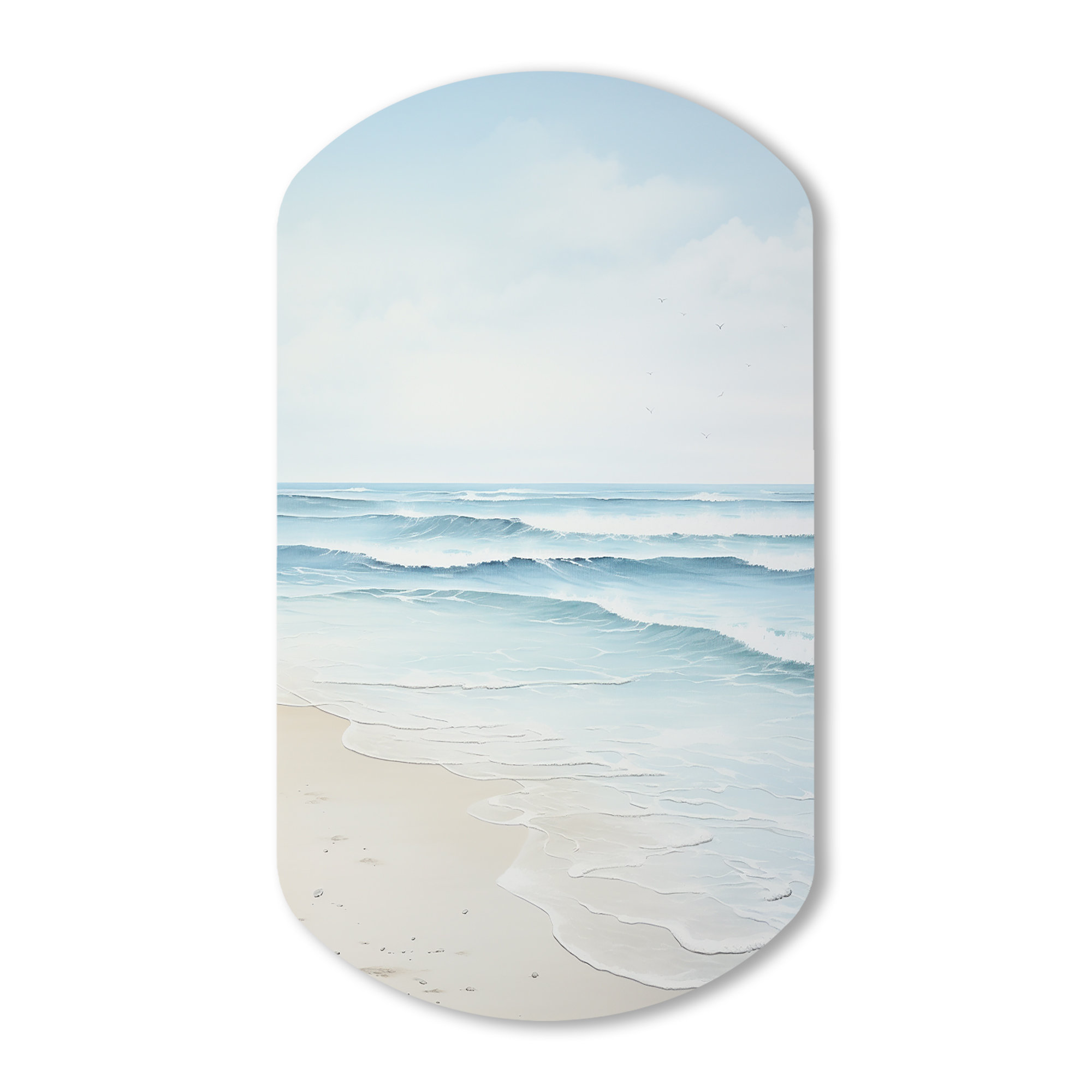Design Art Beach Photo Tranquil Waters I - Coastal Beach Cylinder Shape ...