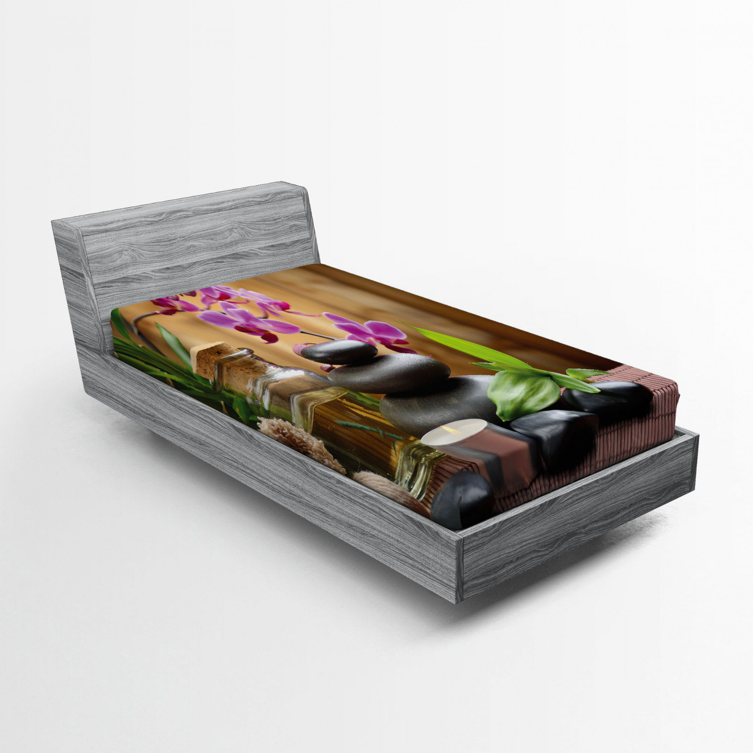 Ambesonne Spa Fitted Sheet | Wayfair