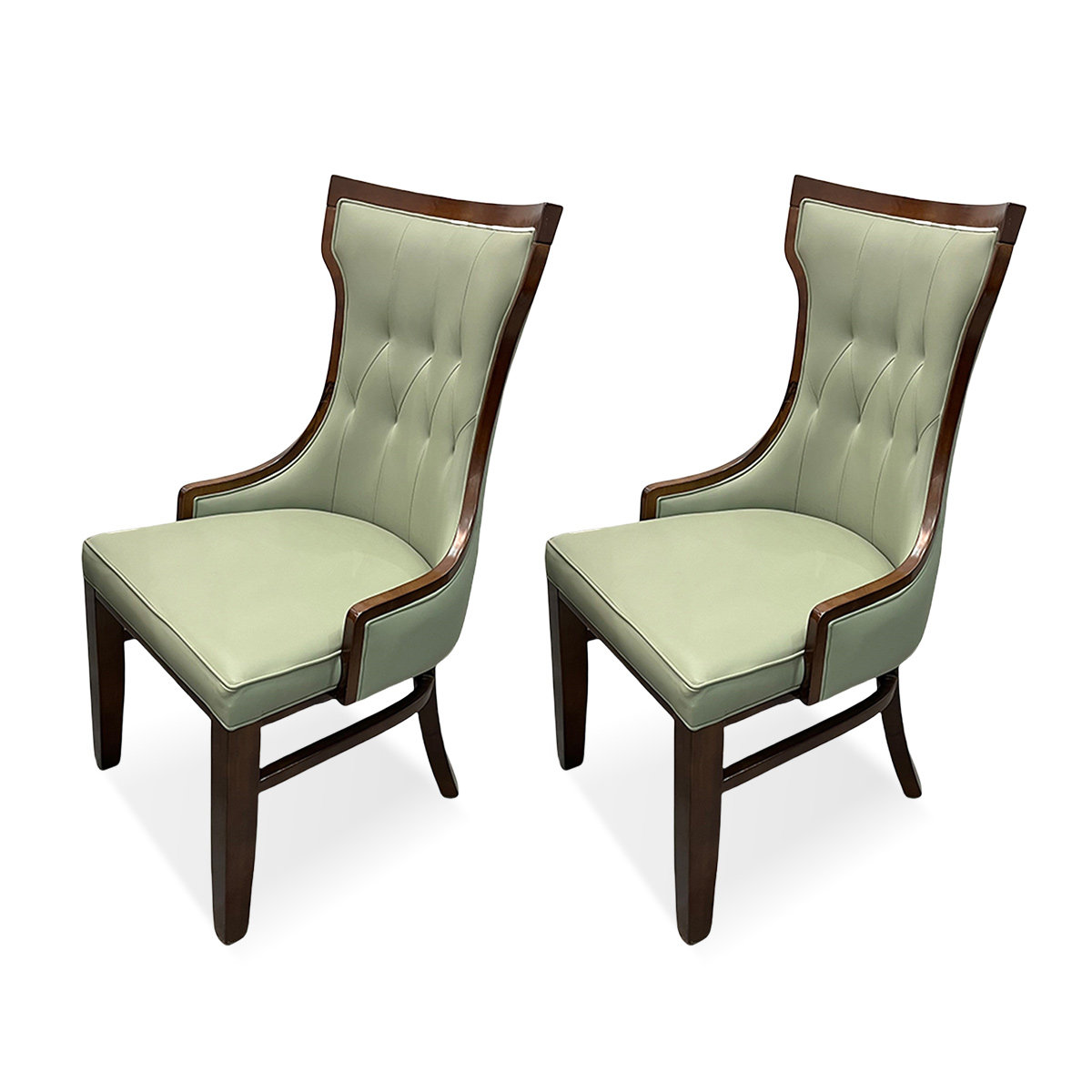 Decordreamss 19.69" Green Solid back side Chair(Set of 2) - Wayfair Canada
