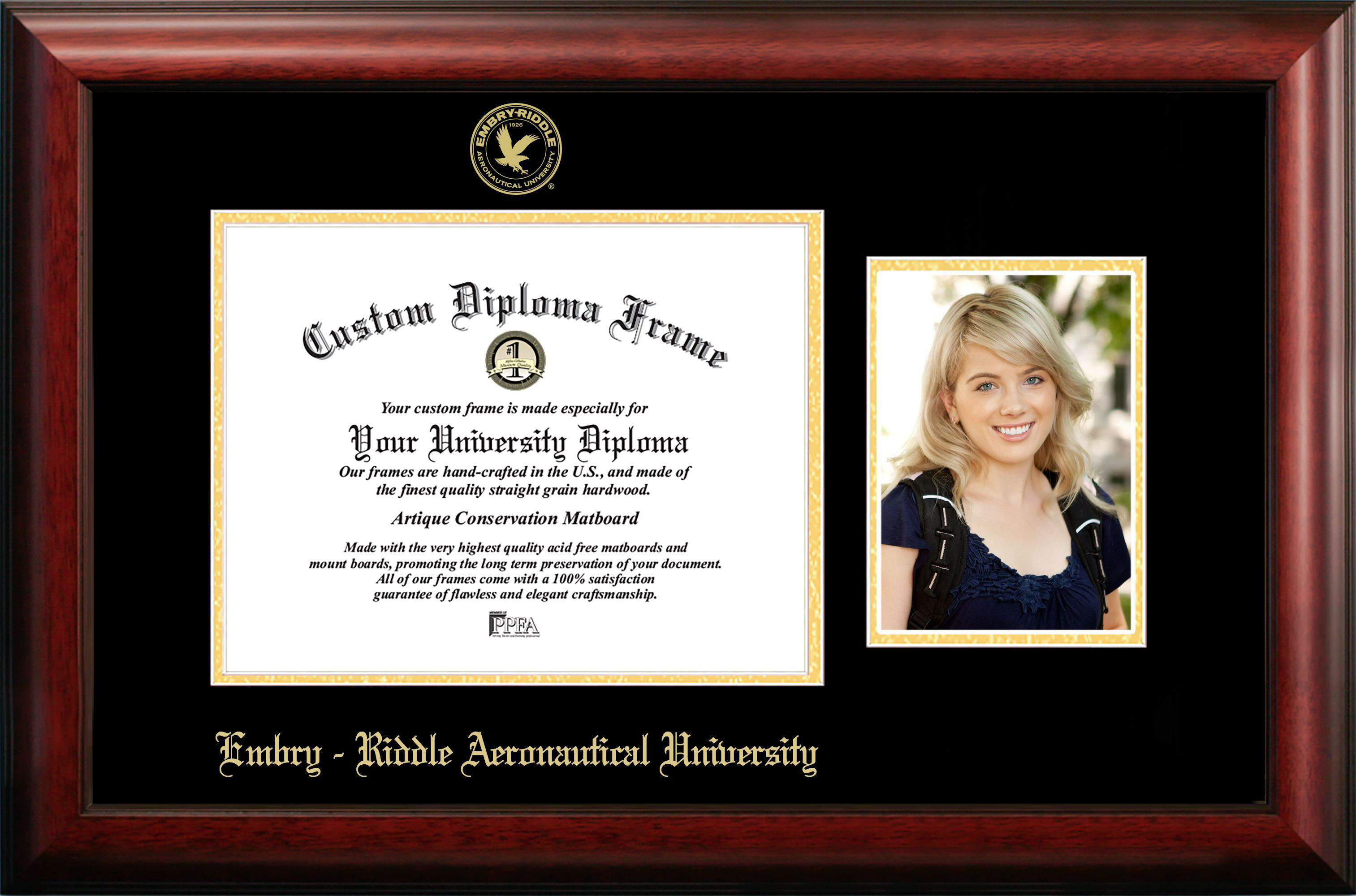 Campus Images Embry-Riddle University Embossed Diploma Picture Frame ...