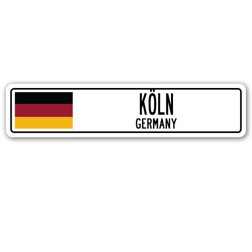 East Urban Home Koln, Germany Flag Aluminum Street Sign | Wayfair