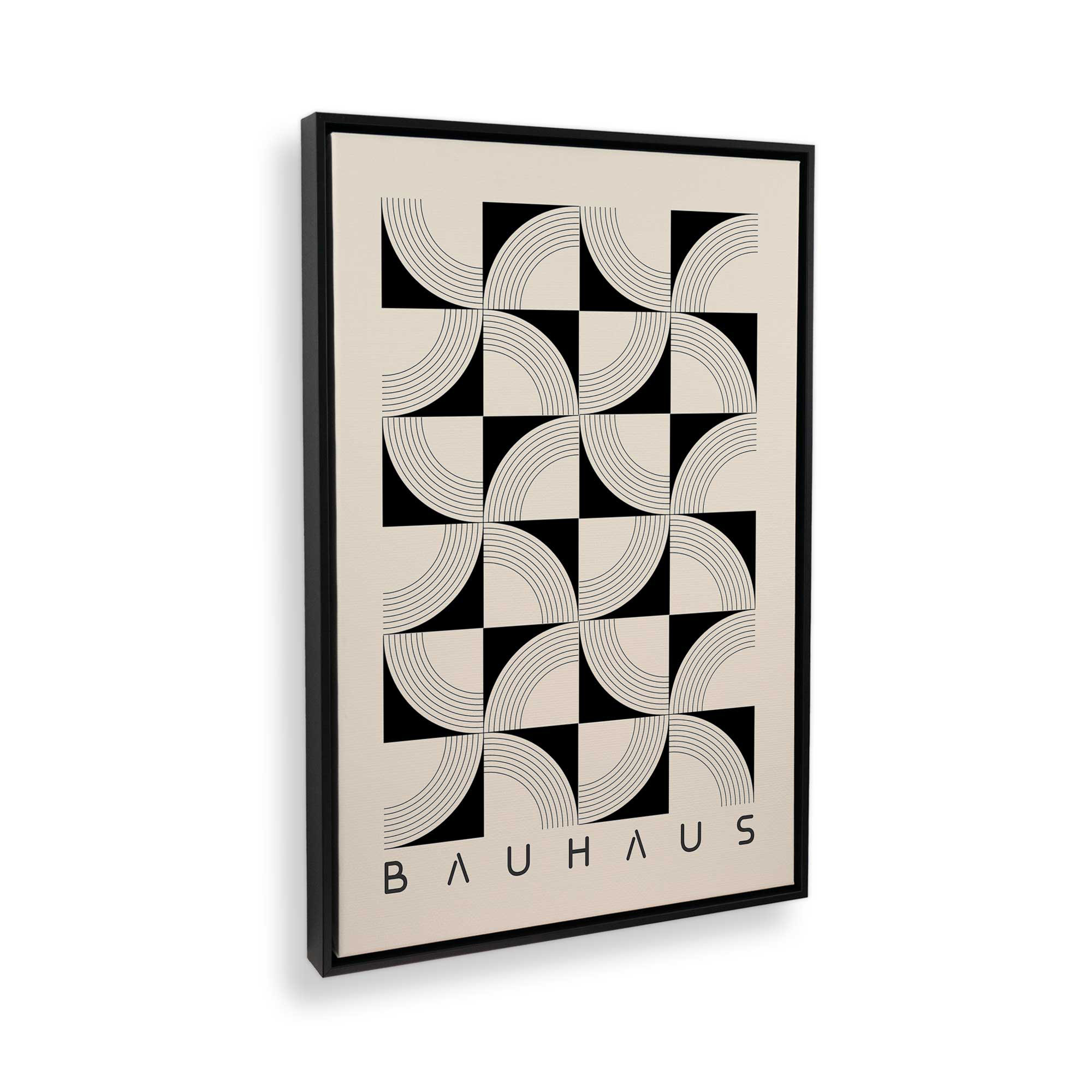 Wrought Studio™ Abstract Bauhaus Symmetry Grid Canvas Print | Wayfair