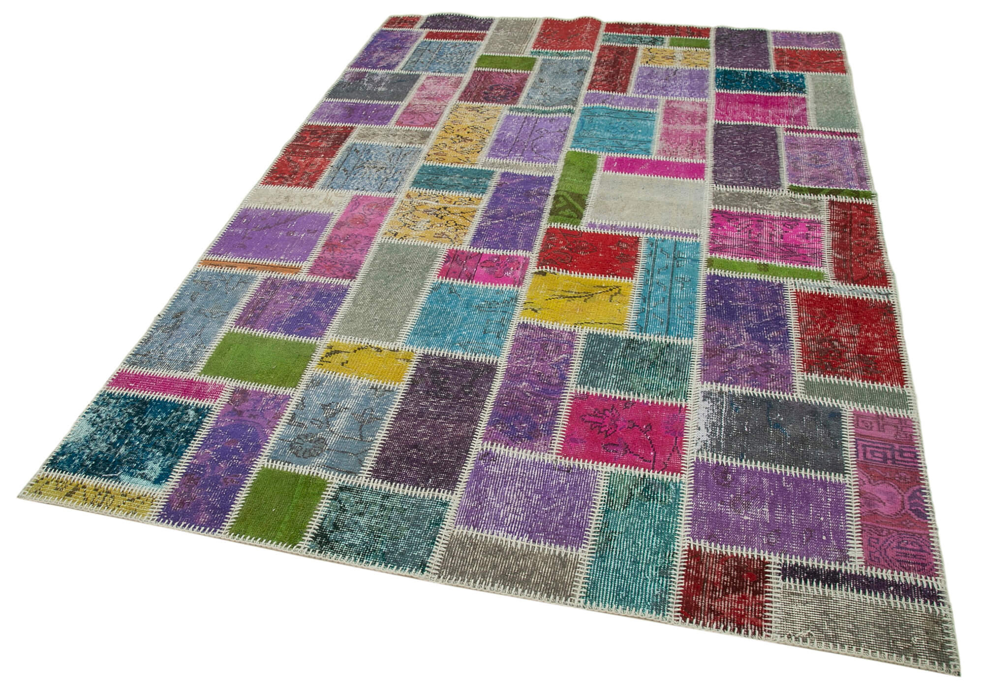 Foundry Select Sofea Hand Knotted Wool Patchwork Rug | Wayfair
