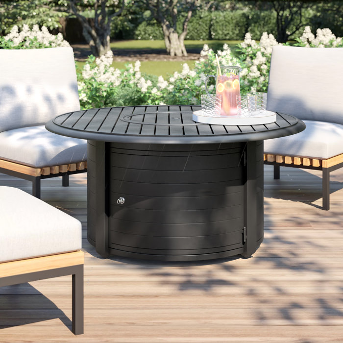 Ebern Designs Speedway Aluminum Propane Fire Pit Table & Reviews | Wayfair