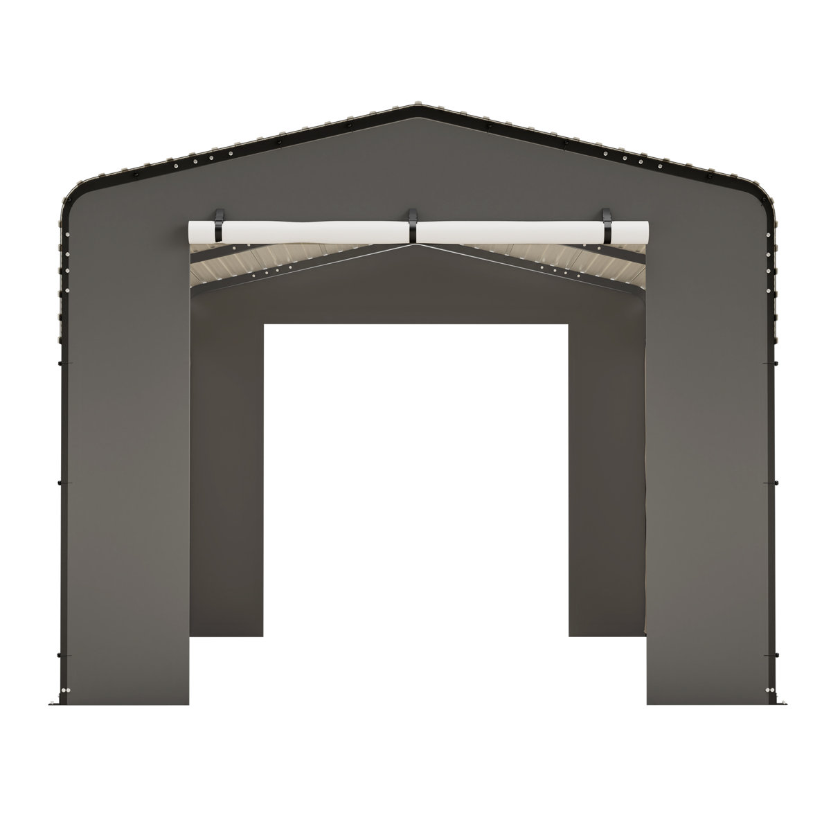 Thanaddo Carport Kits With Galvanized Steel Roof & Removable Sidewalls ...