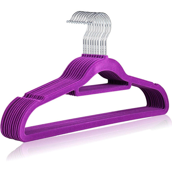 Symple Stuff Aneet Non Slip Flocked Velvet Hanger 360 Degree Swivel ...