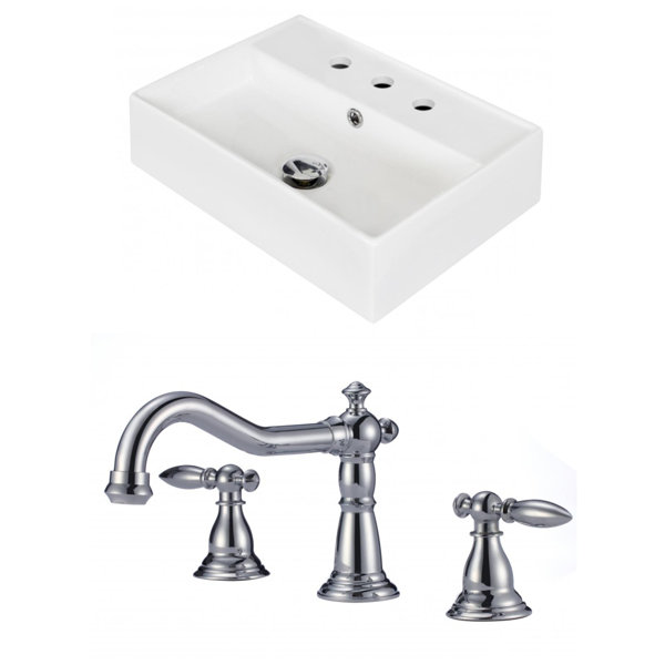 Plumbing N Parts Lavabo de salle de bain vasque rectangulaire en ...