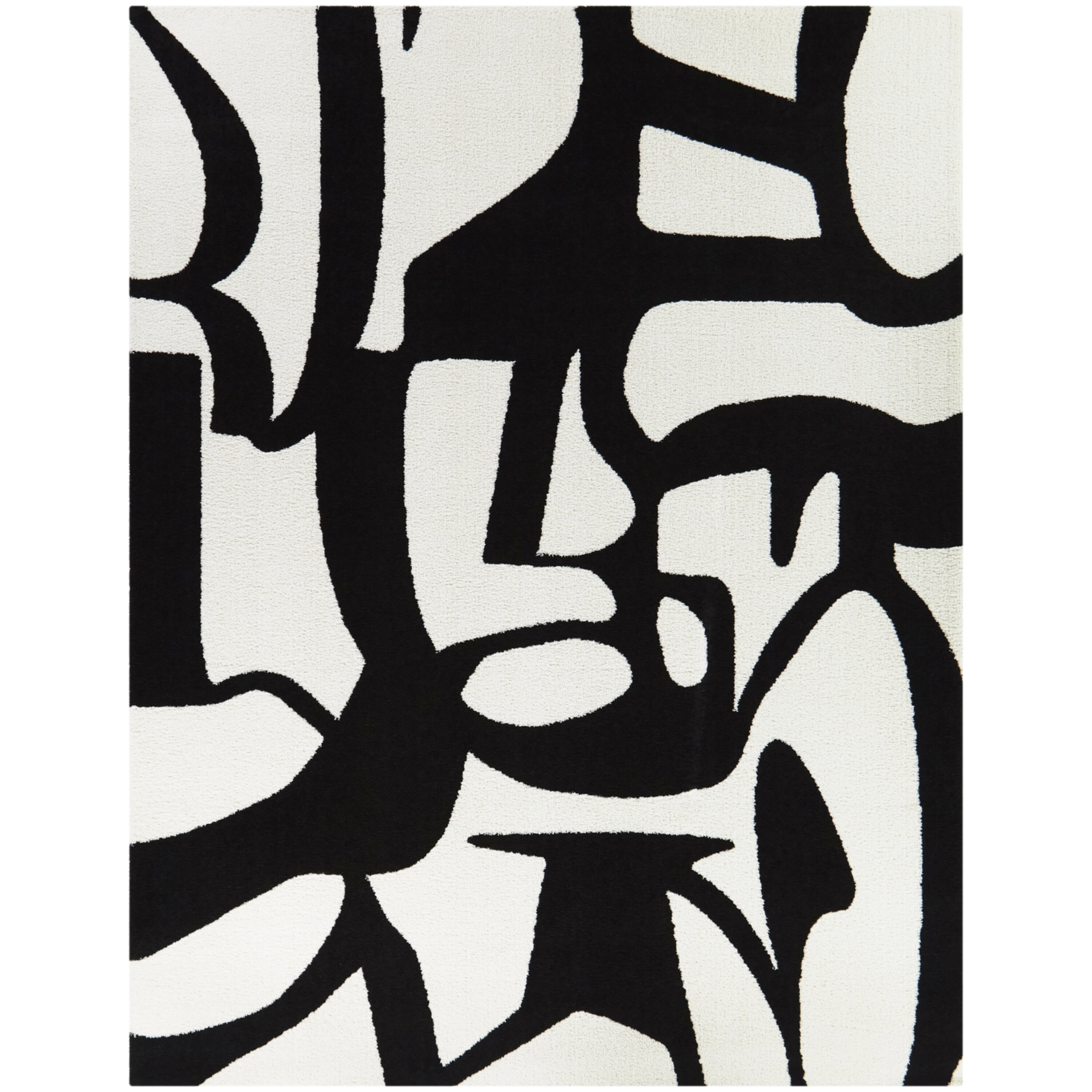 Wade Logan Rivero Abstract White/Black Area Rug & Reviews - Wayfair Canada