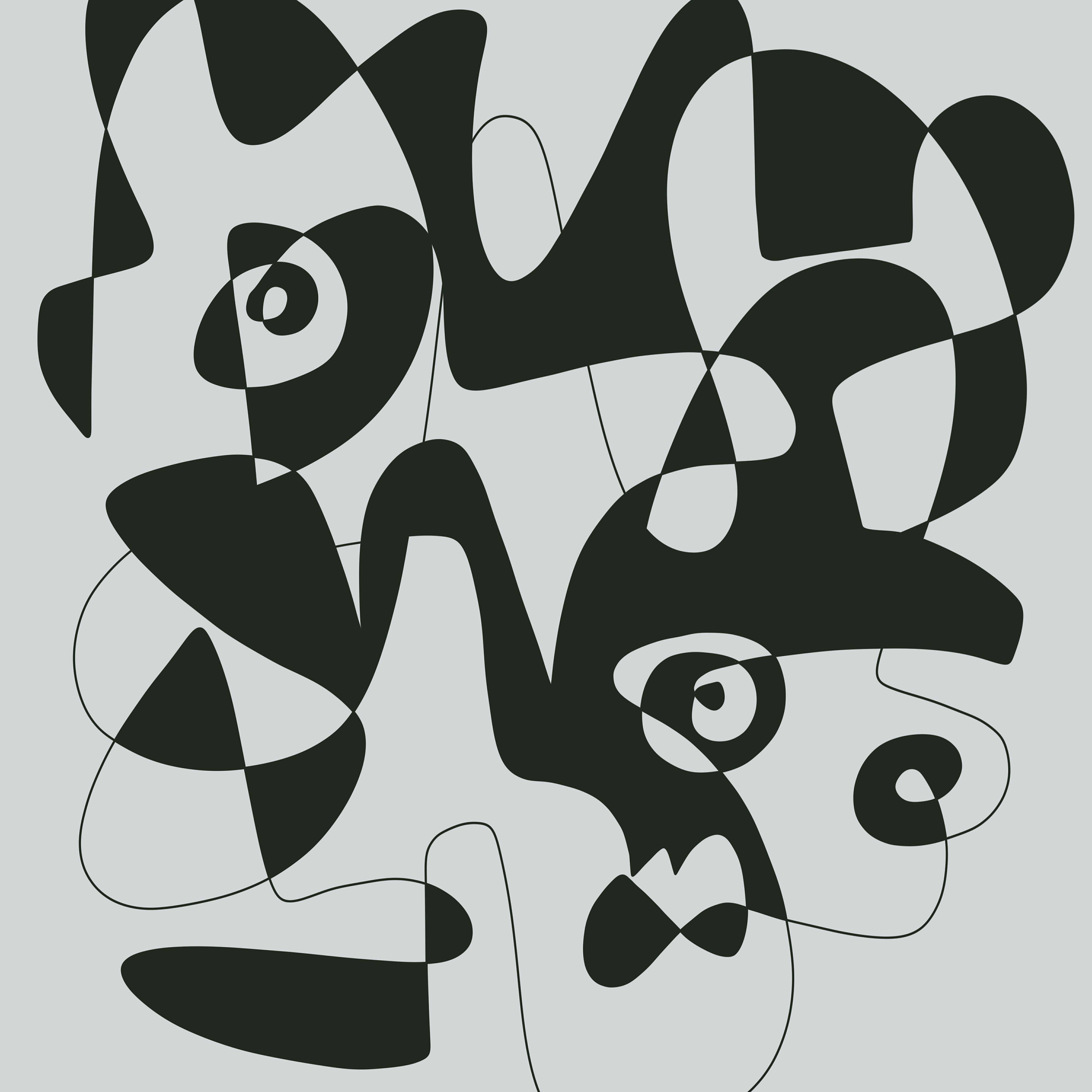 Wrought Studio " Modernist Line Drawing " by Kris Favreau | Wayfair