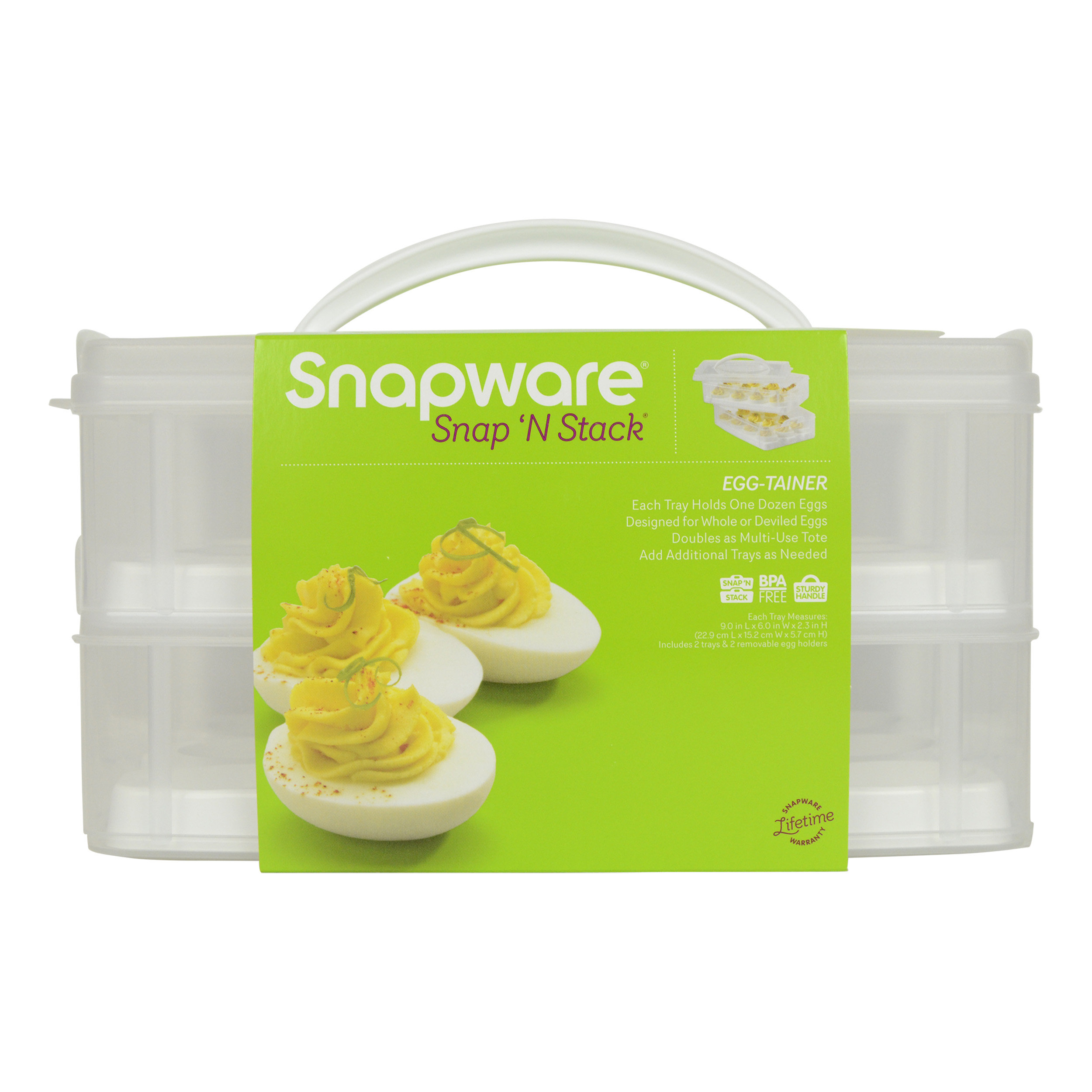 Snapware 2-Layer Snap N Stack Food Storage With Egg Holder Tray | Wayfair