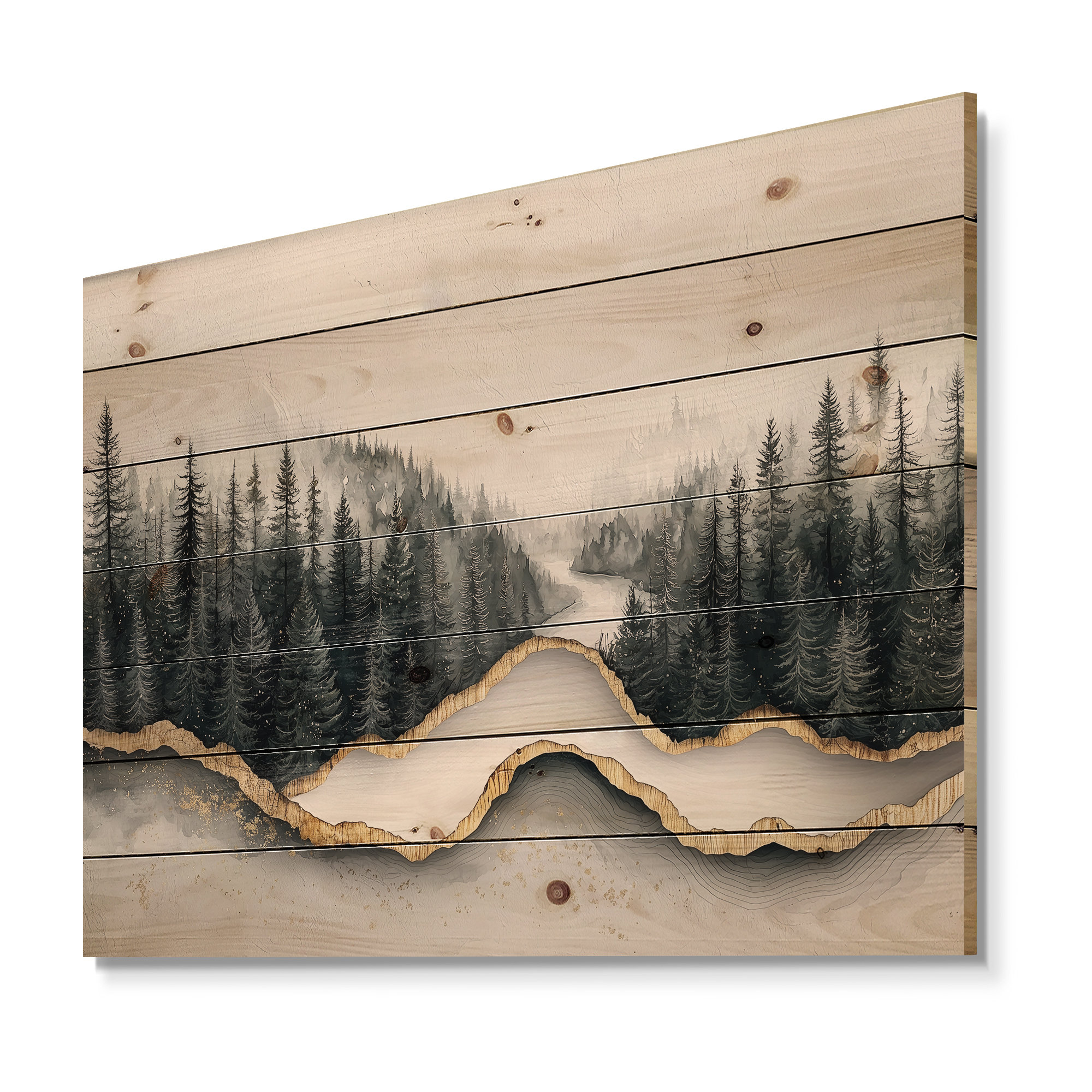 Ophelia & Co. Crystal Current Into The Winter Forest River I - Forest ...
