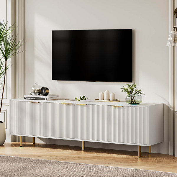 George Oliver Avalie TV Stand for TVs Up to 75", Media TV Console Table ...