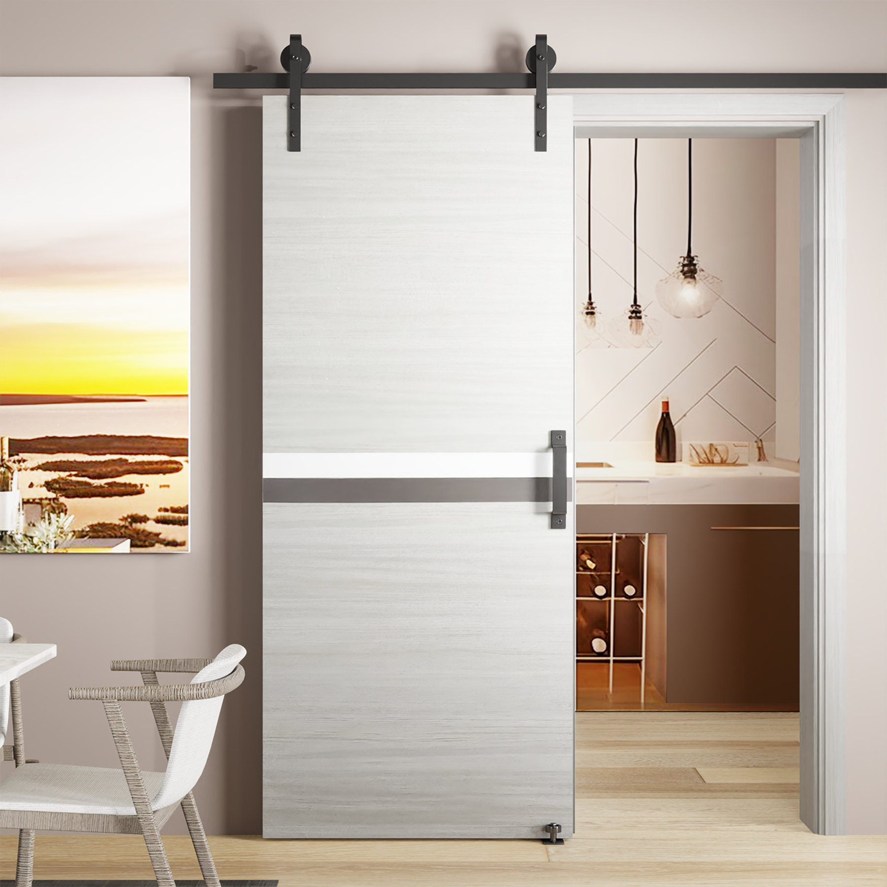 DAMALU Compact Melamine Sliding Door Kit | Wayfair