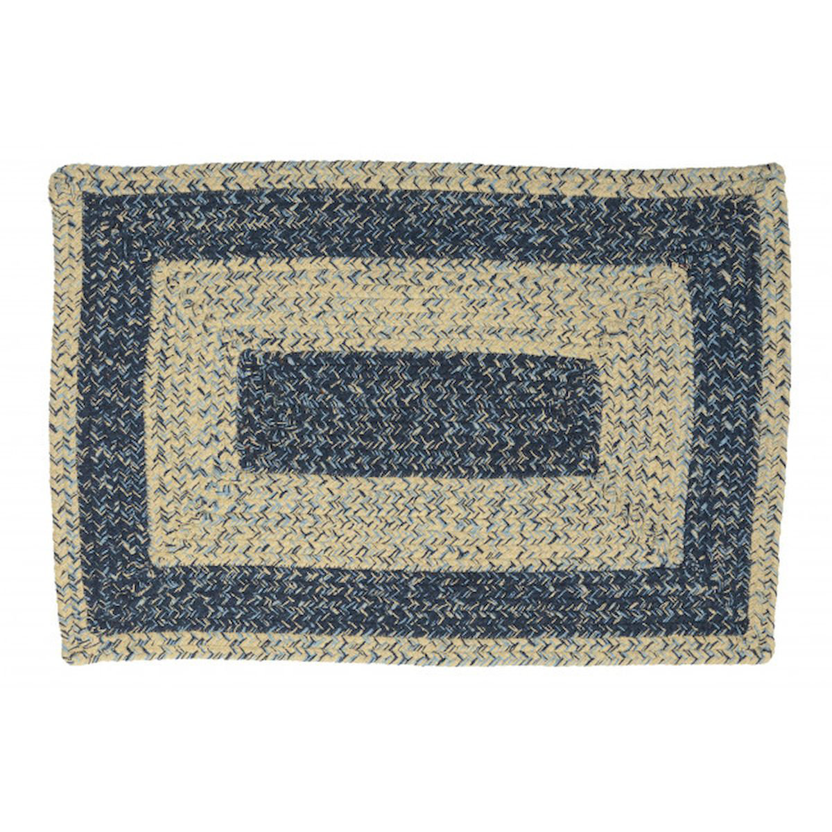 Rosalind Wheeler Sand Blue Braided Rug | Wayfair