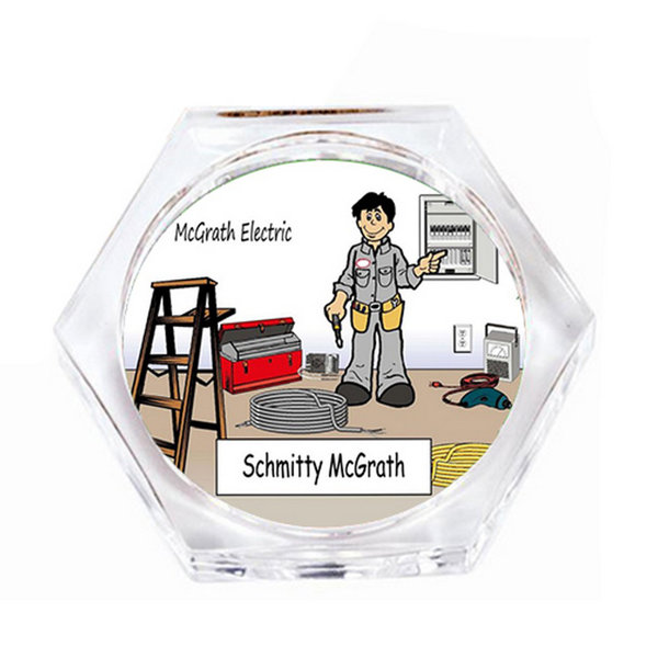 Printed Perfection Personalized Electrician - Male Drink Coaster Gift ...